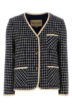 Valentino Garavani Embroidered Tweed Blazer - Multicolor