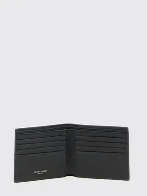 Saint Laurent Tiny Cassandre East/west Wallet In Grained Leather