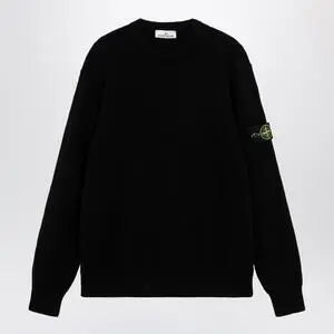 Stone Island Wool Crewneck Sweater - Black