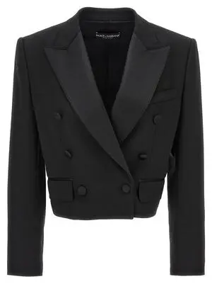 DOLCE & GABBANA Dolce & Gabbana Women 'Tuxedo' Crop Blazer