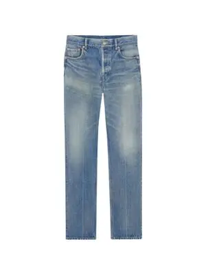 Saint Laurent Straight Leg Denim Jeans - Multicolor