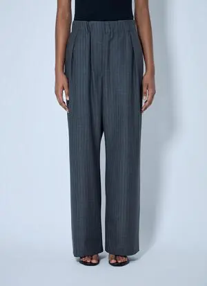 JIL SANDER Pinstripe Wide-leg Trousers - Gray