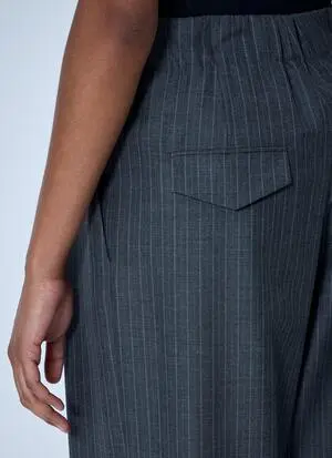 JIL SANDER Pinstripe Wide-leg Trousers - Gray