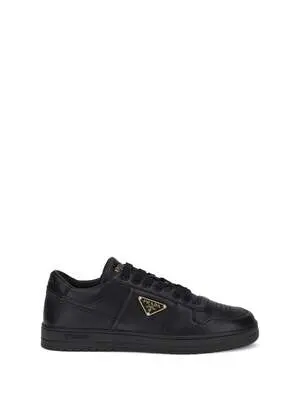 Prada Downtown Leather Sneakers - Black