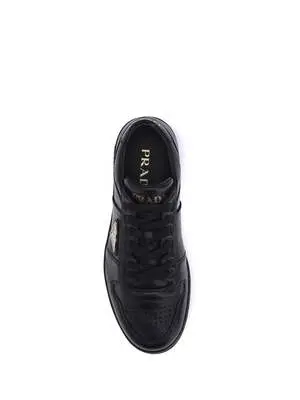 Prada Downtown Leather Sneakers - Black