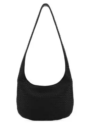 Bottega Veneta Nappa Leather Veneto Crossbody Bag - Black