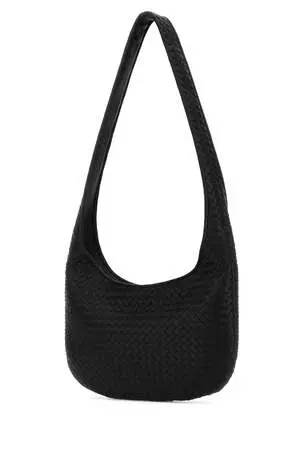Bottega Veneta Nappa Leather Veneto Crossbody Bag - Black