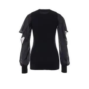 Sacai Satin X Cotton Knit Pullover