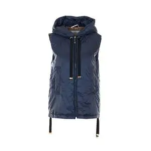 Max Mara Greengo Drop-proof Canvas Padded Vest - Blue