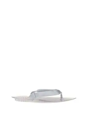 Alaïa Satin Flip-flop Sandals - Gray