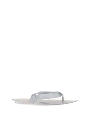 Alaïa Satin Flip-flop Sandals - Gray