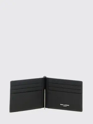 Saint Laurent Tiny Cassandre Grained Leather Wallet