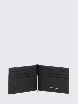 Saint Laurent Tiny Cassandre Grained Leather Wallet