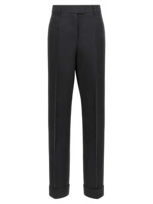 FERRAGAMO Stretched Pleated Trousers - Black