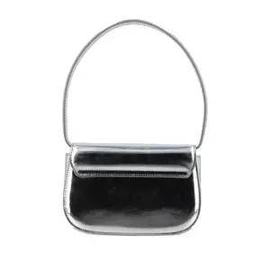 DIESEL® Glossed Leather Shoulder Bag - Silver