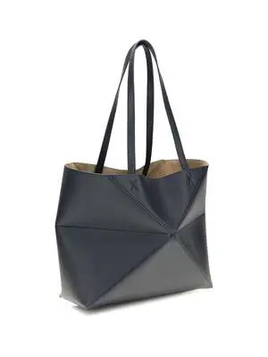 Loewe Medium Puzzle Fold Tote Bag - Blue