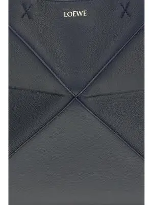 Loewe Medium Puzzle Fold Tote Bag - Blue