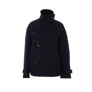 GOLDEN GOOSE Short Trench Coat - Black