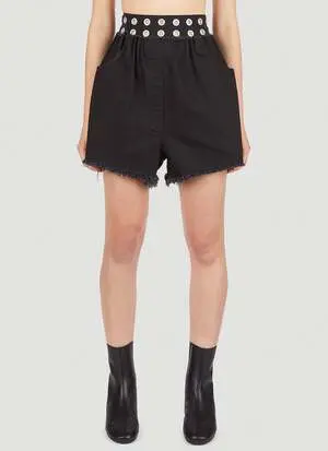 Raf Simons Eyelet Shorts - Black