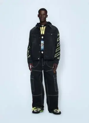 Off-White Irregular Cargo Jeans - Black