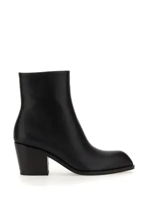 GIANVITO ROSSI Leather Ankle Boots - Black