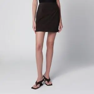 ROTATE BY BIRGER CHRISTENSEN Suede Mini Skirt - Brown