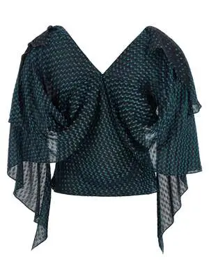 KIKO KOSTADINOV Silk And Wool Blend Blouse - Blue