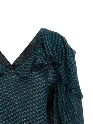 KIKO KOSTADINOV Silk And Wool Blend Blouse - Blue