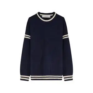 GOLDEN GOOSE Waffle Knit Jumper - Blue