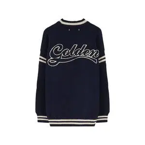 GOLDEN GOOSE Waffle Knit Jumper - Blue