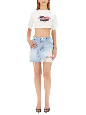 Dsquared2 Cropped Fit T-shirt