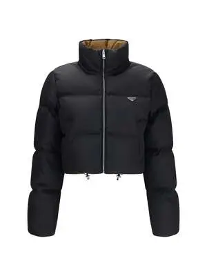 Prada Short Re-nylon Down Jacket - Black