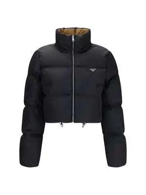 Prada Short Re-nylon Down Jacket - Black