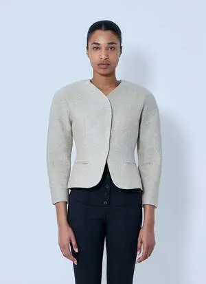 Jacquemus La Petite Veste Ovalo Jacket - Cream