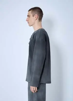 DIESEL® S-ruben Distressed Cotton-blend Sweater