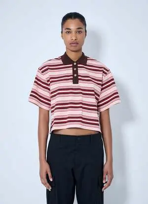 Moncler Striped Polo Shirt - Pink