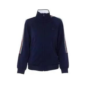 Gucci Technical Jersey Jacket With Zipper And Web - Blue