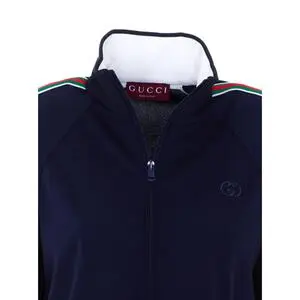 Gucci Technical Jersey Jacket With Zipper And Web