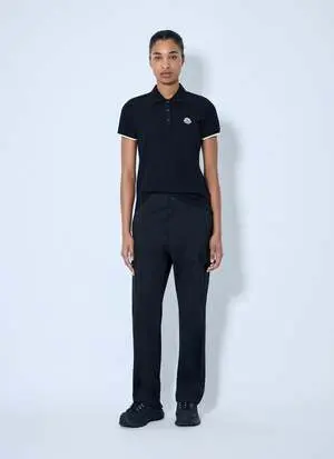 Moncler Piqué Polo Shirt - Black