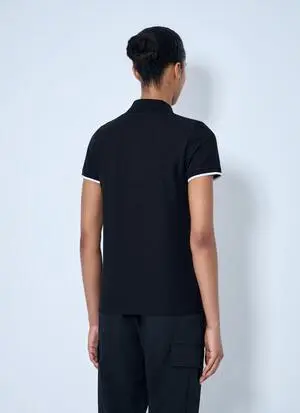 Moncler Piqué Polo Shirt - Black