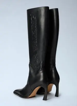 Off-White Leather For Walking Loop Boots