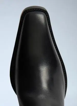 Off-White Leather For Walking Loop Boots