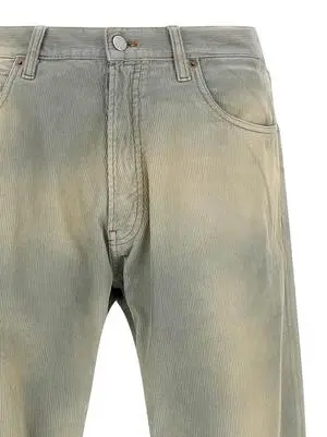 Prada Stonewashed Corduroy Trousers - Blue