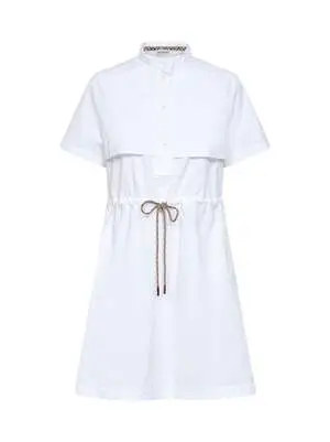 Burberry Cotton Poplin Short Dress - Multicolor