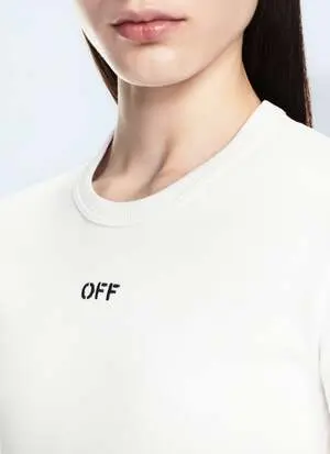 Off-White Off Stamp Ribbed T-shirt