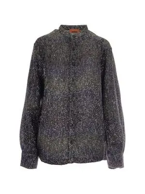 Missoni Sequined Zigzag Pattern Long Sleeve Shirt - Multicolor