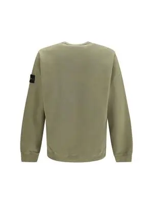 Stone Island Crewneck Cotton Sweatshirt - Green