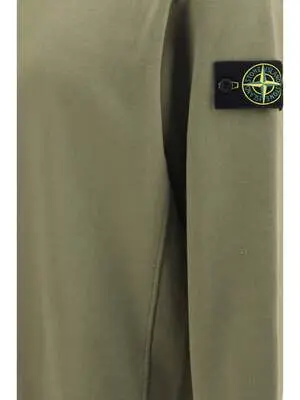 Stone Island Crewneck Cotton Sweatshirt - Green