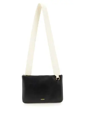 JIL SANDER Leather Link Shoulder Bag