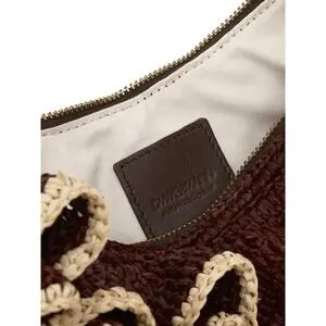 Zimmermann Crochet Knit Ruffled Shoulder Bag